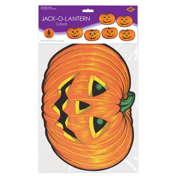 Ships Free! Bulk 72 Pack Beistle Halloween Jack-O-Lantern Cutouts