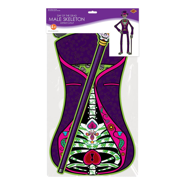 Ships Free! Bulk 12 Pack Beistle Jointed Day Of The Dead Male Skeleton