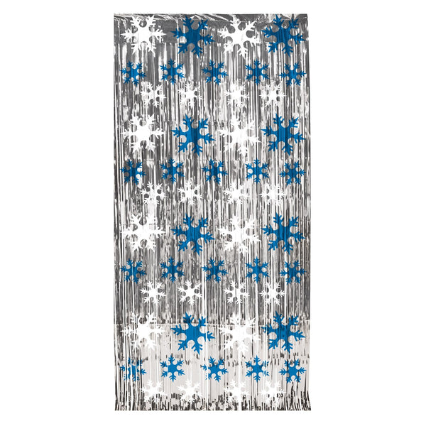 Ships Free! Bulk 6 Pack Beistle Christmas Snowflake 1-Ply Gleam 'N Curtain