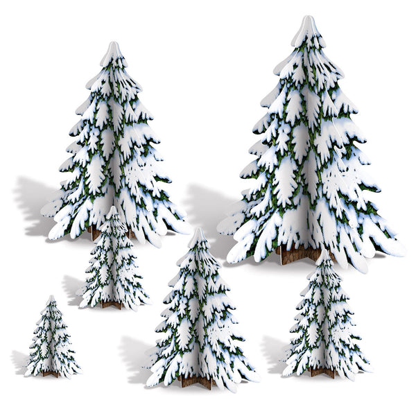 Ships Free! Bulk 72 Piece Beistle Christmas 3-D Winter Pine Tree ...