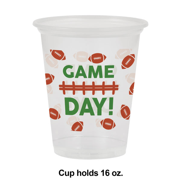 Ships Free! 96 pc Bulk Football Plastic Cup 16 oz