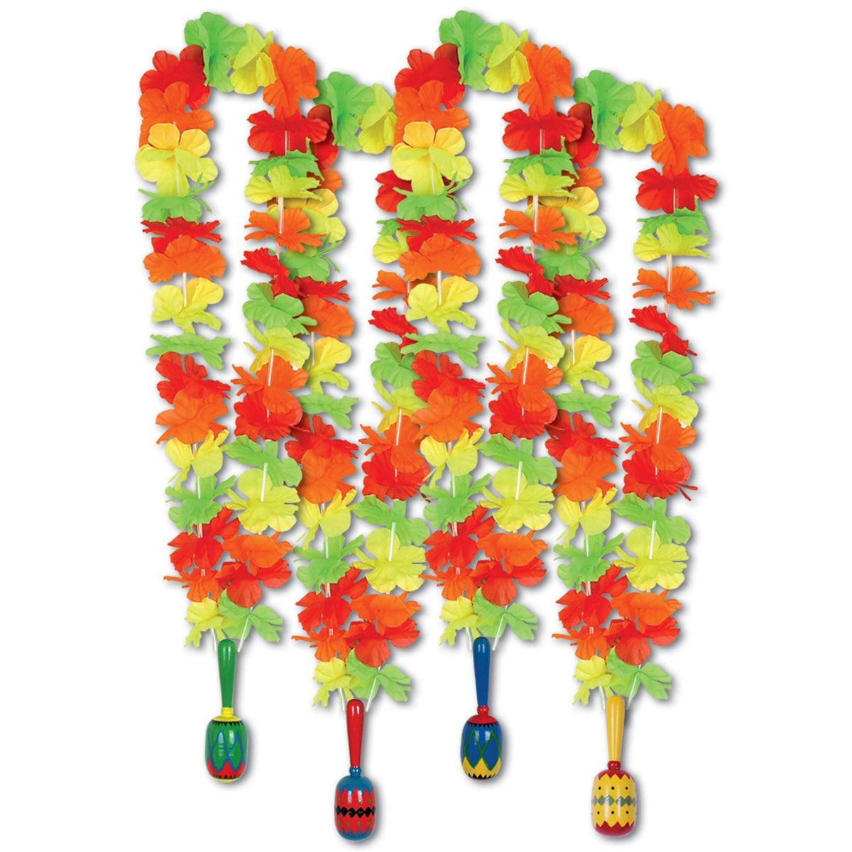 Bulk 12 Pack Fiesta Lei with Maraca Medallion | Beistle ...