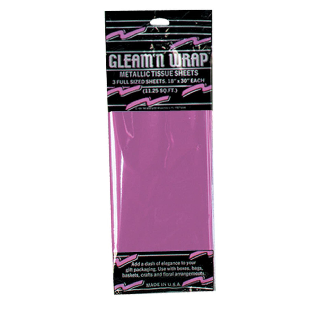 Bulk 36 Pack Party Gleam 'N Wrap Metallic Sheets cerise | Beistle ...
