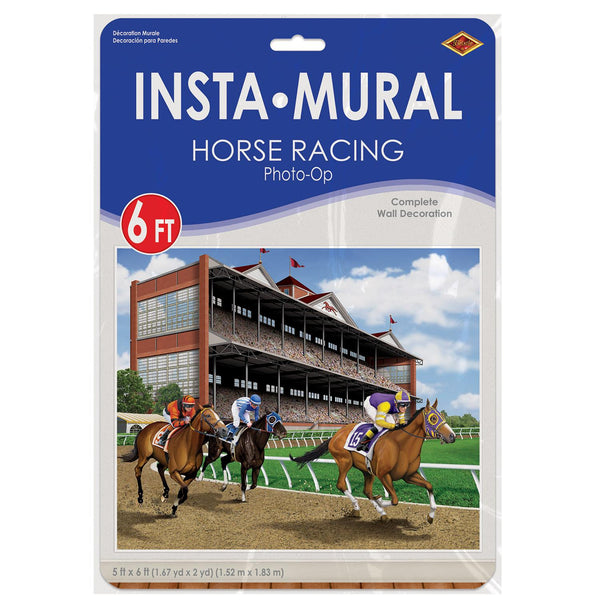 Ships Free! Bulk 6 Pack Beistle Horse Racing Party Insta-Mural Photo Op