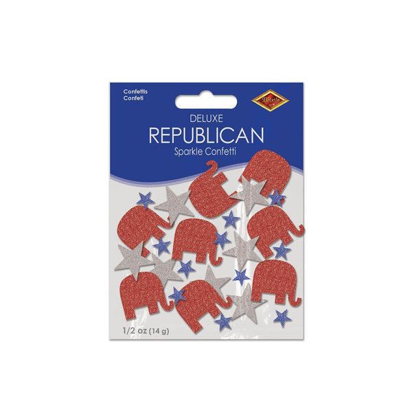 Ships Free! Bulk 12 Pack Beistle Republican Deluxe Sparkle Party ...