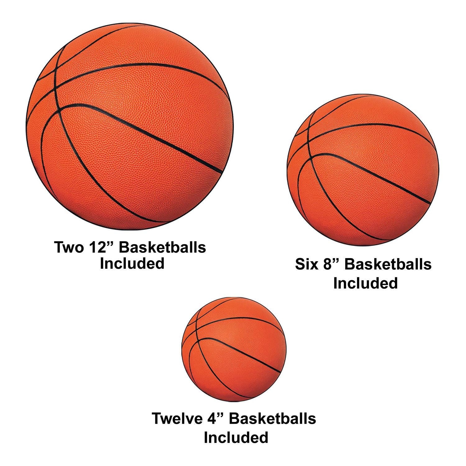 Ships Free! Bulk Beistle Basketball Party Cutouts (240 per Case)