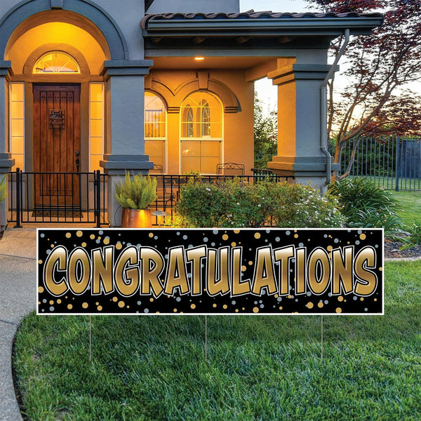 Ships Free! Bulk 6 Pack Beistle Plastic Jumbo "Congratulations" Party ...