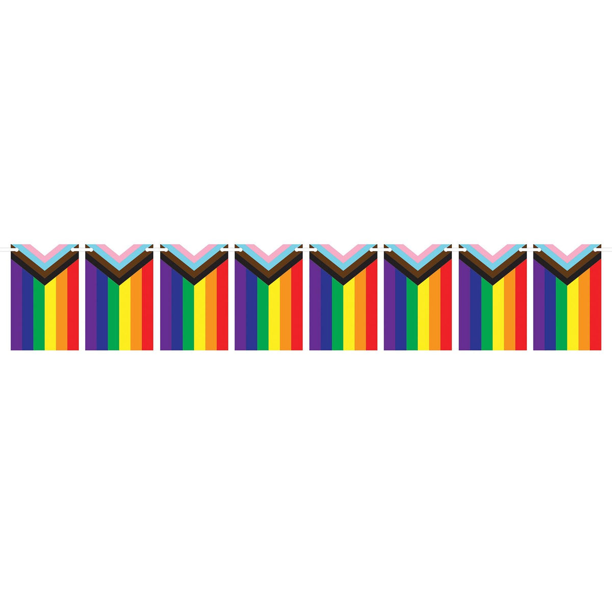 Bulk 12 Pack Pride Flag Pennant Party Streamer | Beistle ...