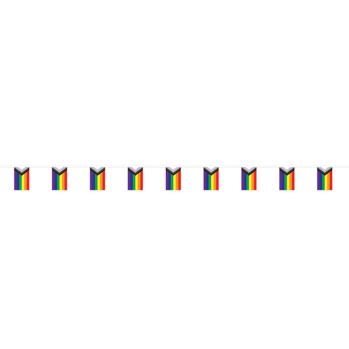 Bulk 12 Pack Pride Flag Pennant Party Banner | Beistle ...