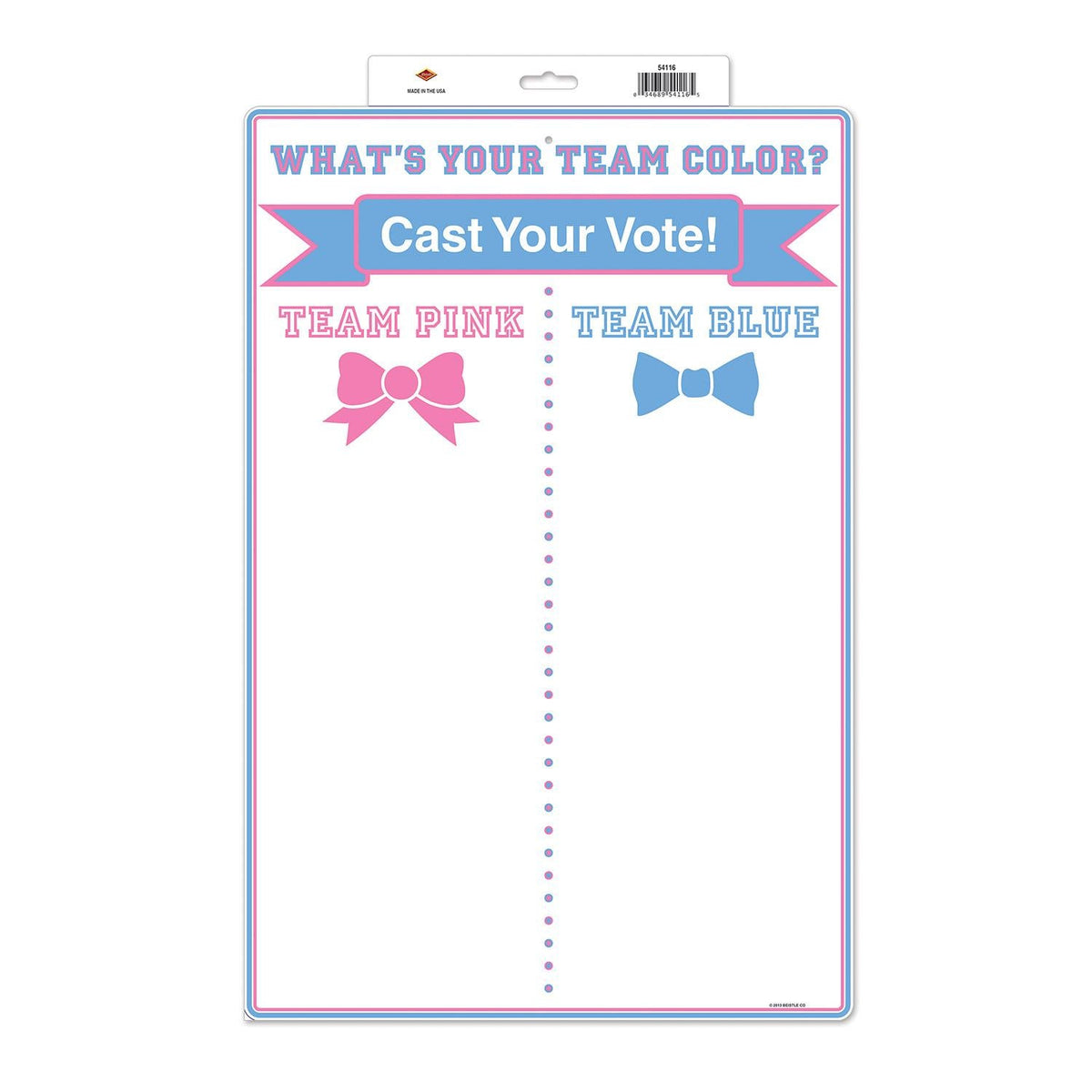 Bulk 12 Pack Team Voting Tally Board | Beistle – PartyDecorations.com