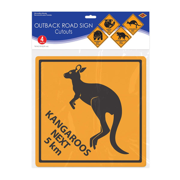 Ships Free! Bulk 48 Pack Beistle Outback Road Sign Party Cutouts