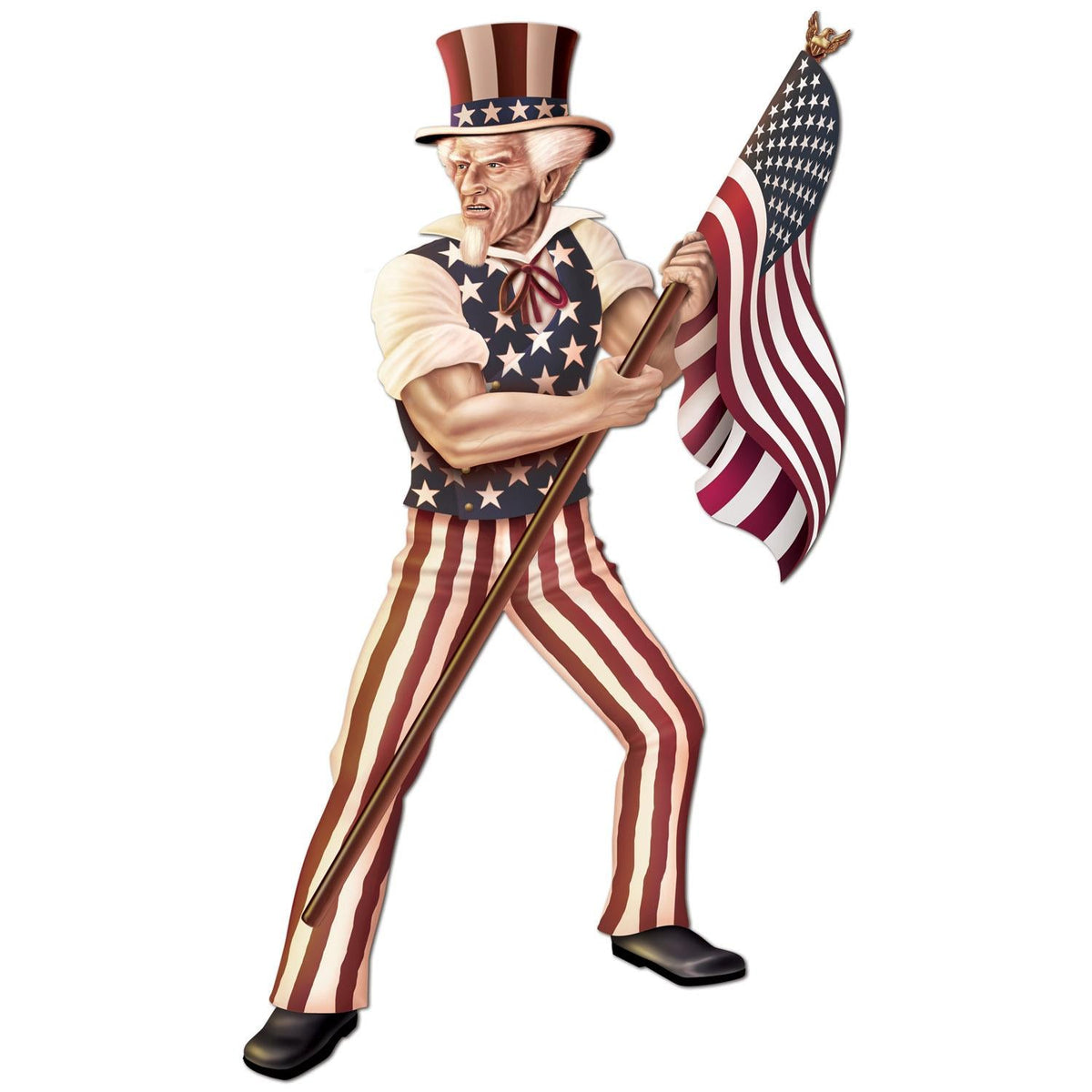 Bulk 12 Pack Jointed Uncle Sam Party Decoration | Beistle ...