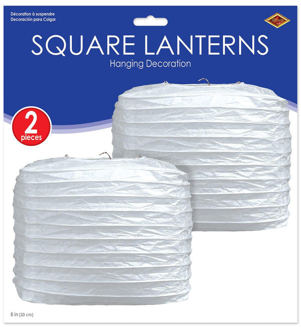 Ships Free! Bulk 24 Pack Beistle White Party Square Paper Lanterns