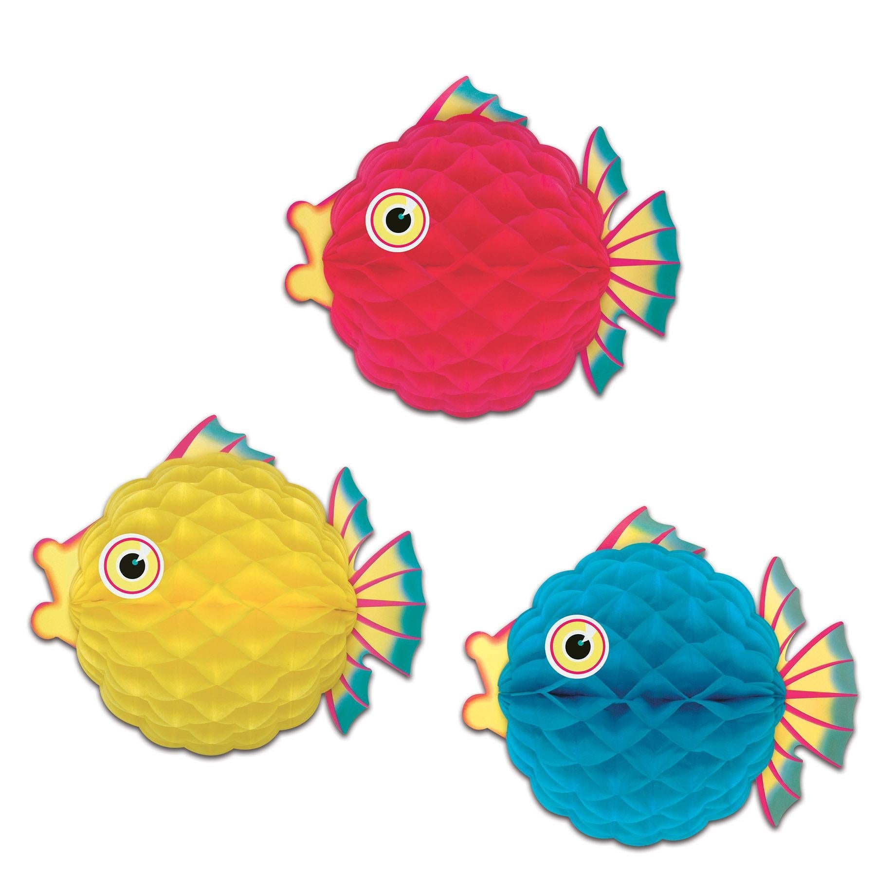 Ships Free! Bulk 12 Pack Beistle Luau Party Tissue Bubble Fish