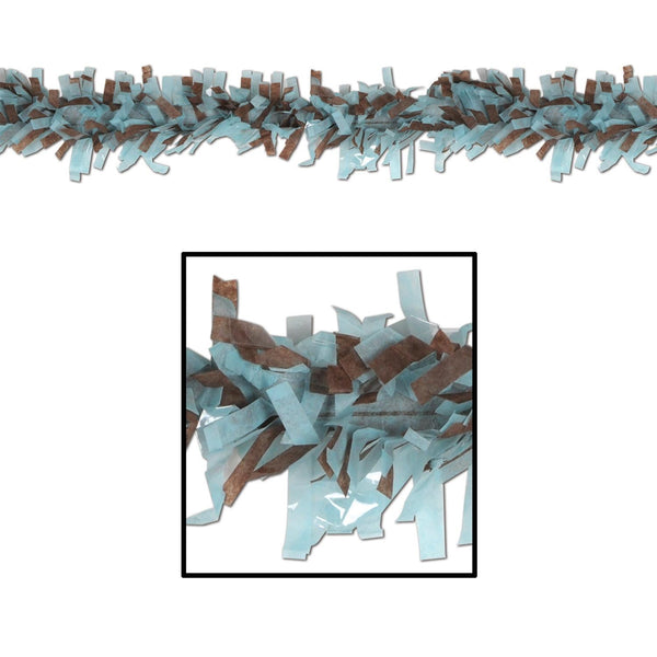 Ships Free! Bulk 24 Pack Beistle Tissue Festooning Party - Light blue/brown