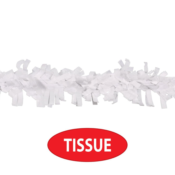 Ships Free! Bulk 24 Pack Beistle Tissue Party Festooning - white