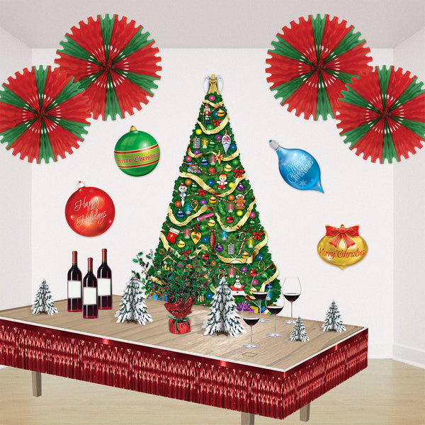 Ships Free! Bulk 6 Pack Beistle 2-Ply Party Metallic Fringe Drape - red