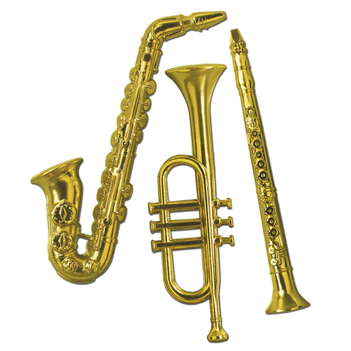 Bulk 36 Pack Beistle Gold Plastic Musical Party Instruments 1 SIDED ...