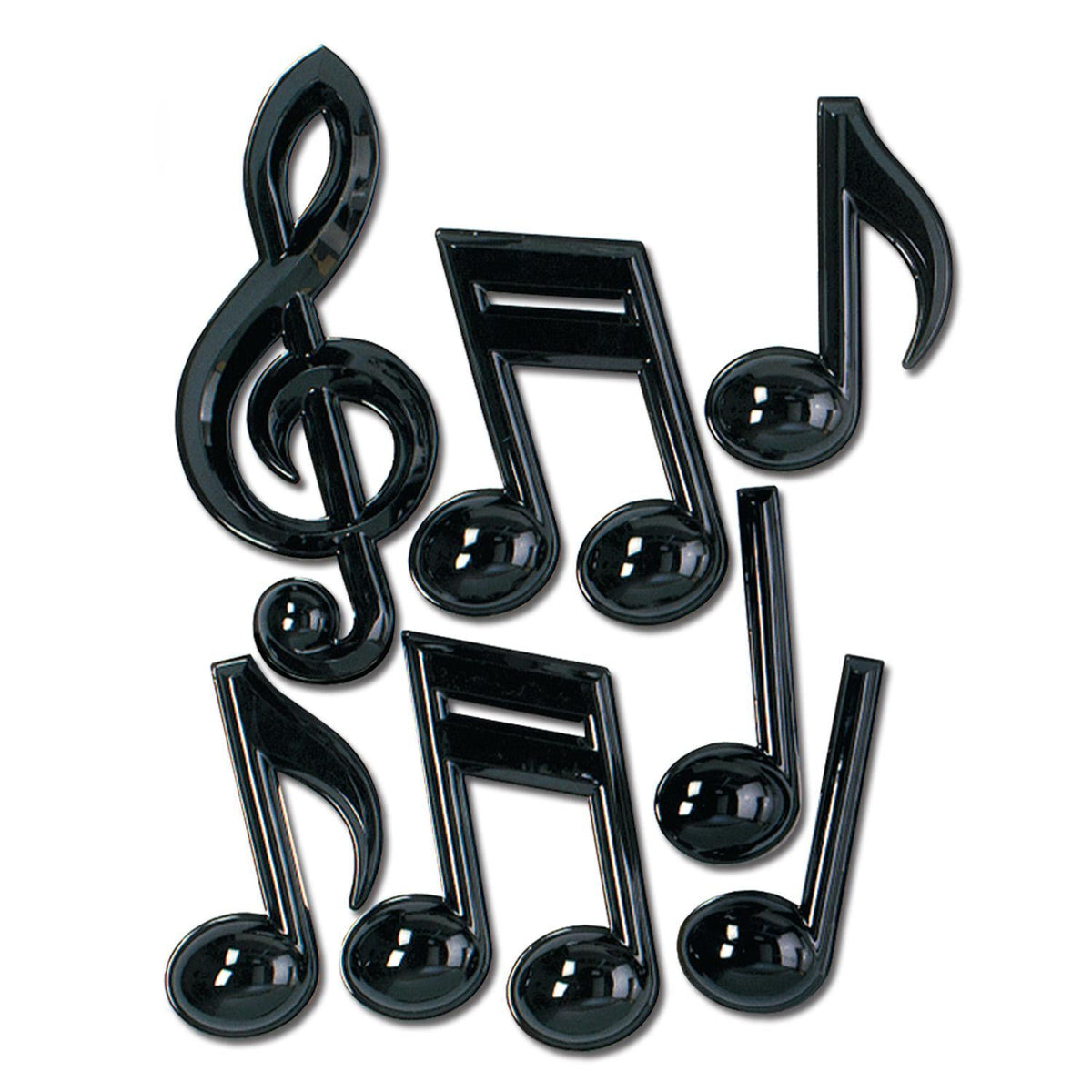 Bulk 84 Piece Black Plastic Musical Party Notes | Beistle ...