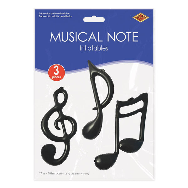 Ships Free! Bulk 12 Pack Beistle Inflatable Musical Notes Party Set