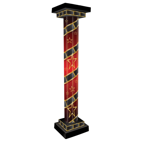 Ships Free! Bulk 2 Pack Beistle Red Carpet 3-D Tall Party Column Prop