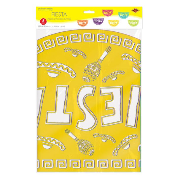 Ships Free! Bulk 72 Piece Beistle Fiesta Picado Style Plastic Buntings