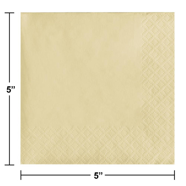 Ships Free! 500 pc Bulk Ivory Beverage Napkins 3 ply