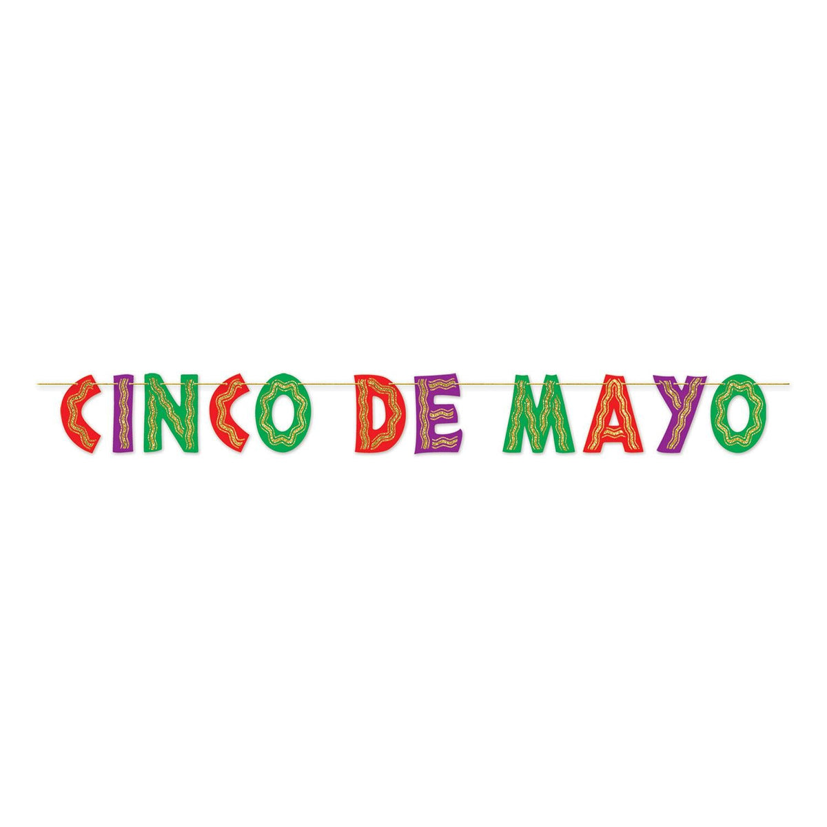 Bulk 12 Pack Fiesta Glittered Cinco De Mayo Streamer | Beistle ...