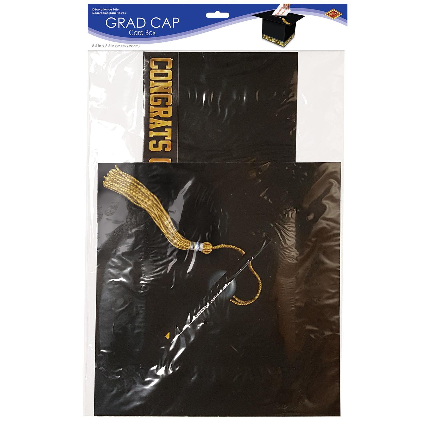 Ships Free! Bulk 6 Pack Beistle Grad Cap Graduation Party Card Box - black