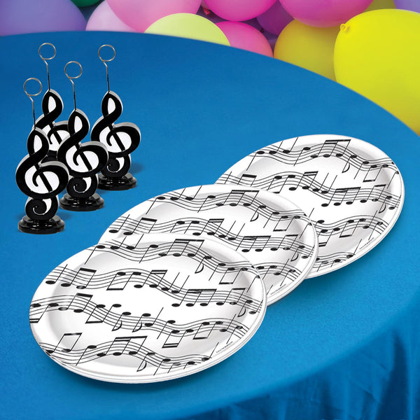 Ships Free! Bulk 96 Pack Beistle Musical Notes Party Paper Plates 9 inch