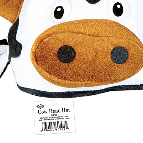 Ships Free! Bulk 12 Pack Beistle Plush Cow Head-Hat