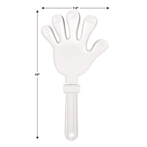 Ships Free! Bulk 12 Pack Beistle Giant Hand Party Clapper - white