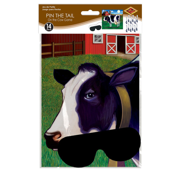 Ships Free! Bulk 24 Pack Beistle Pin The Tail On The Cow Party Game