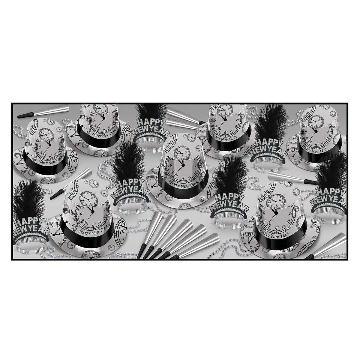 Bulk New Year's Eve Silver Times Assortment | Beistle ...