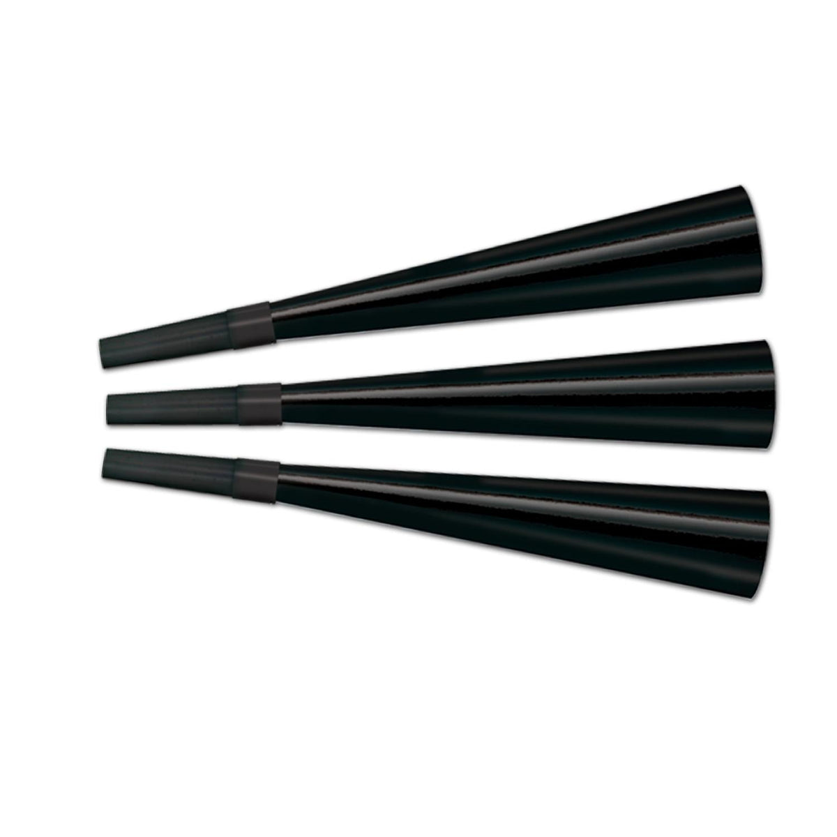Bulk 180 Pack New Year's Eve Packaged Foil Horns - black | Beistle ...