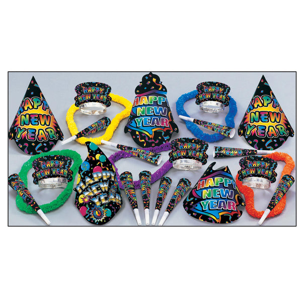 Ships Free! Bulk Beistle New Yorker New Year's Eve Party Kit for 50 People