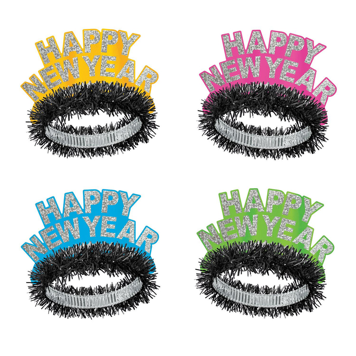 Bulk 50 Pack Beistle New Year's Eve Neon Tiara – PartyDecorations.com