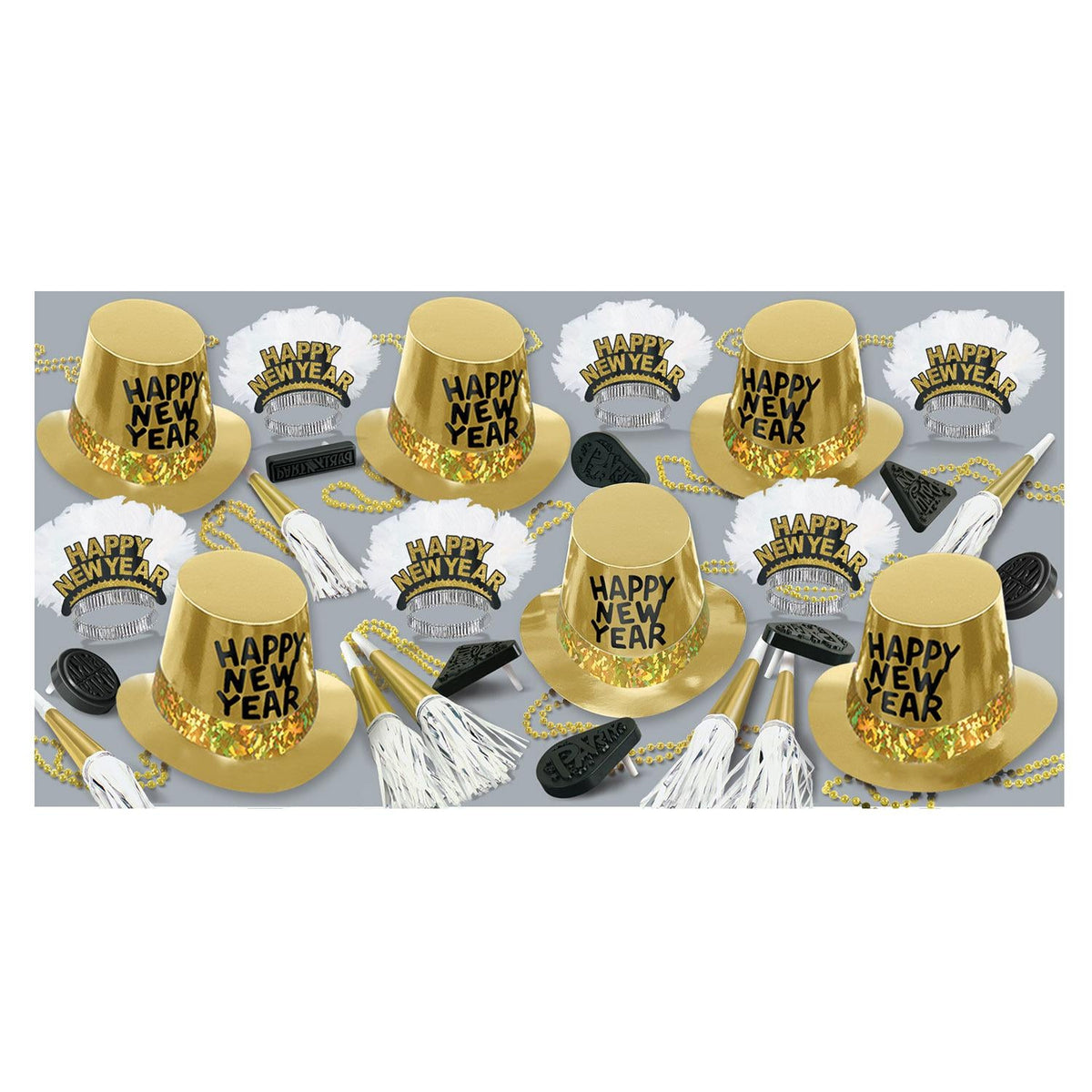 Bulk Gold Rush New Year's Eve Party Kit for 50 People | Beistle ...