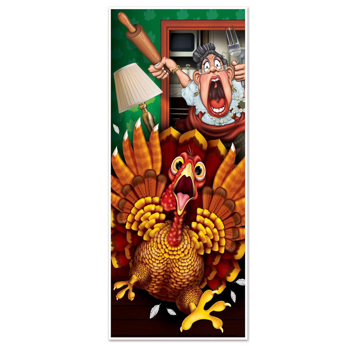 Bulk 12 Pack Thanksgiving Wild Turkey Door Cover | Beistle ...