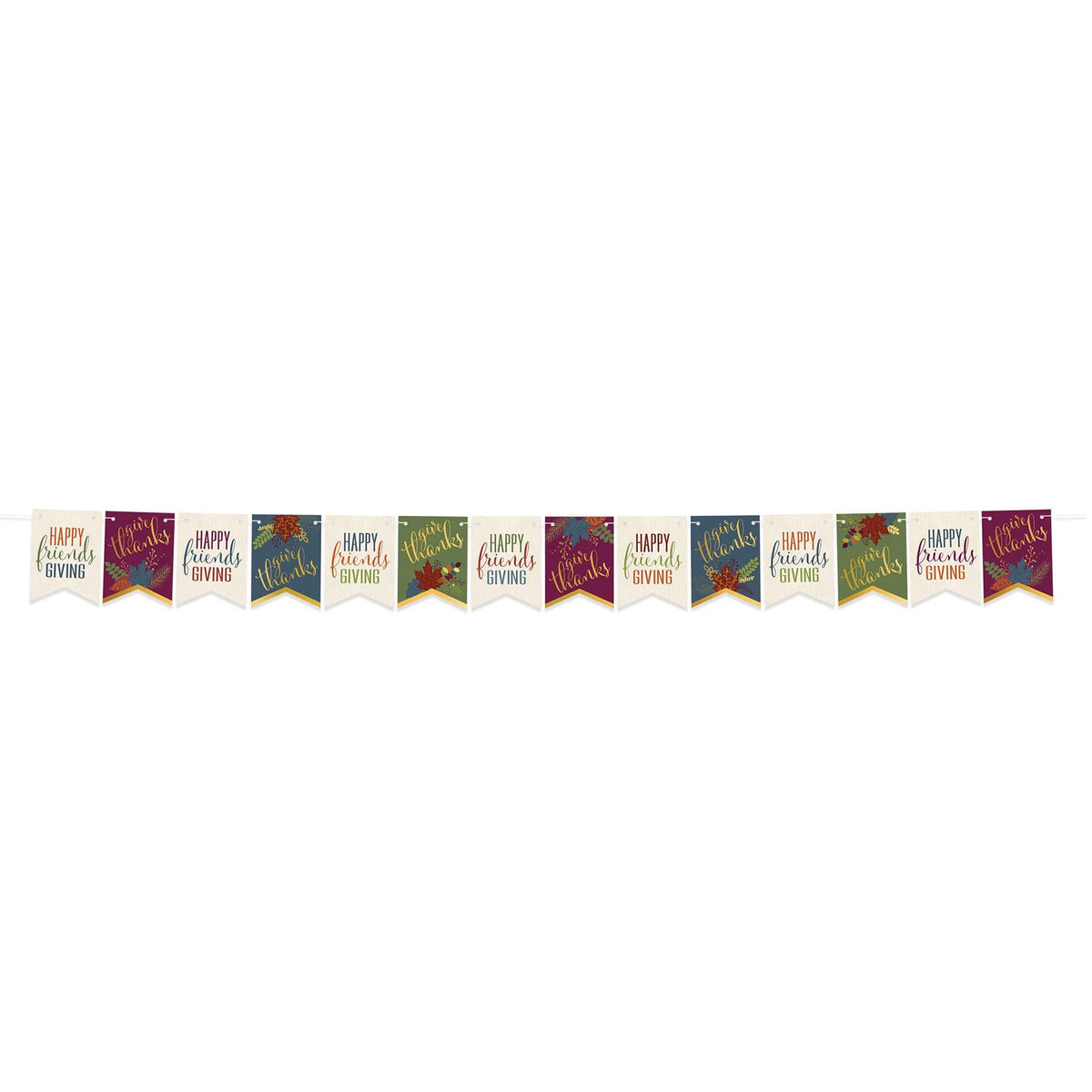 Bulk 12 Pack Foil Happy Friendsgiving Streamer | Beistle ...