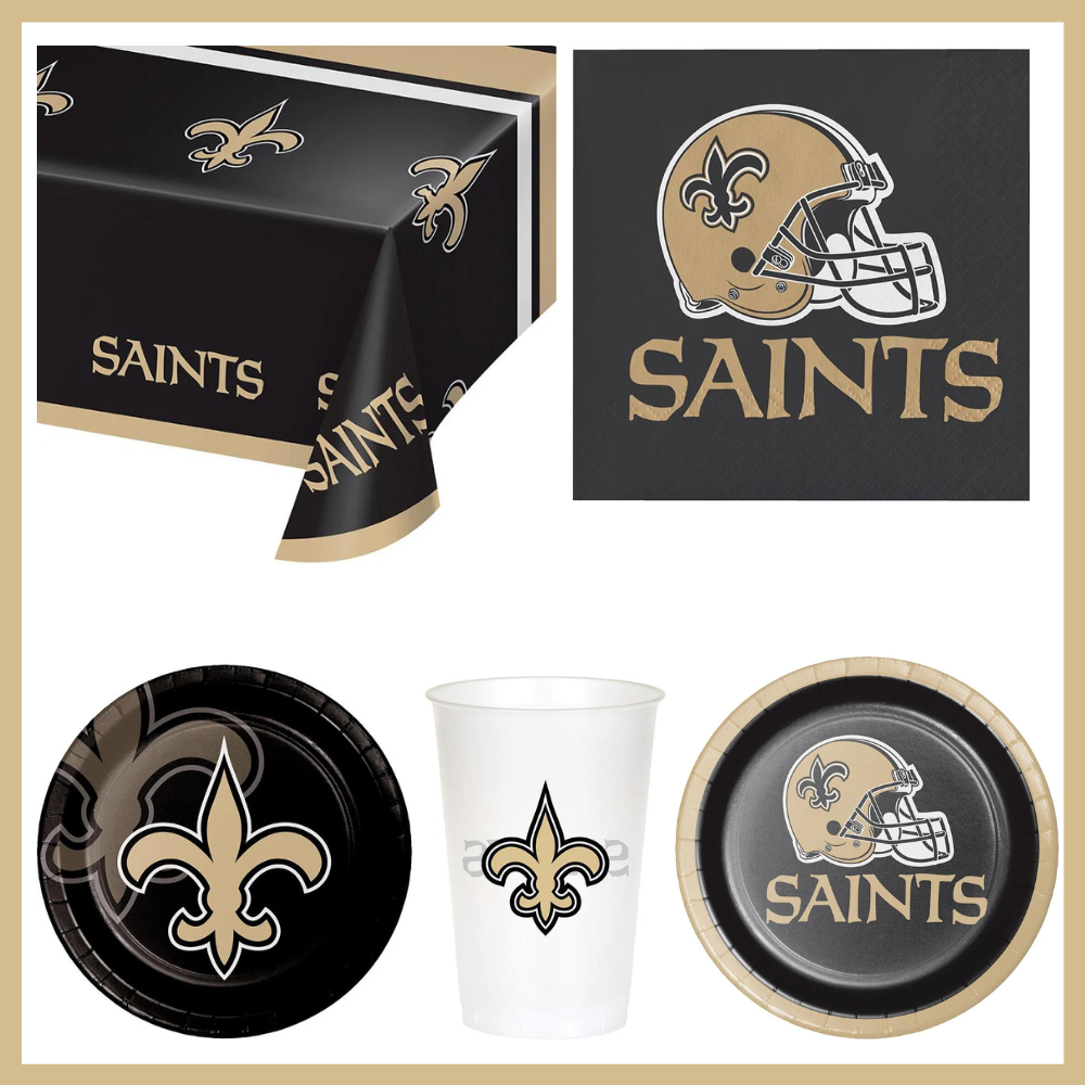 New Orleans Saints Oval Platter 10" X 12", 8 ct