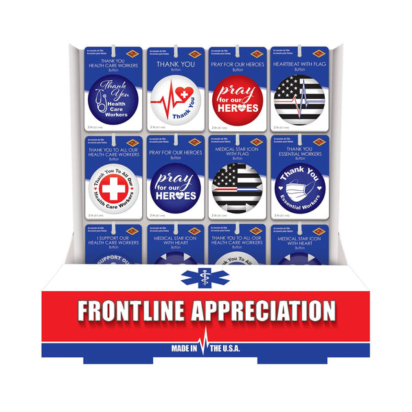 Ships Free! Bulk 108 Piece Beistle Frontline Appreciation Counter Display