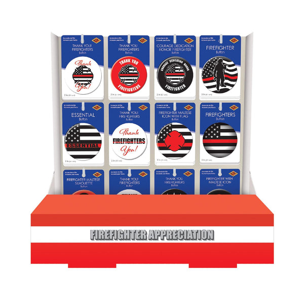 Ships Free! Bulk 108 Piece Beistle Firefighter Counter Display