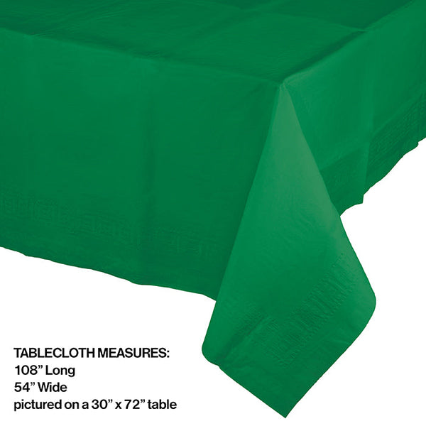 Ships Free! 6 pc Bulk Emerald Green Paper Table Covers 54" x 108"