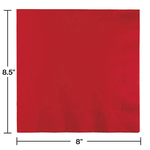 Ships Free! 250 pc Bulk Classic Red Dinner Napkins 3 Ply