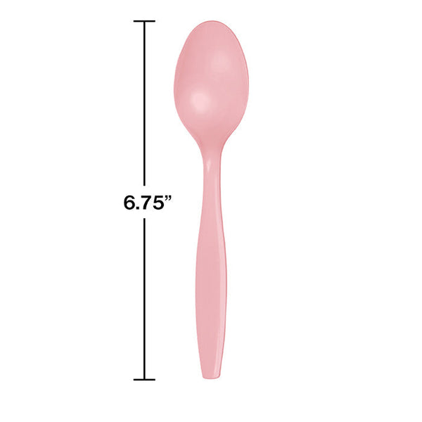 Ships Free! 288 pc Bulk Classic Pink Plastic Spoons