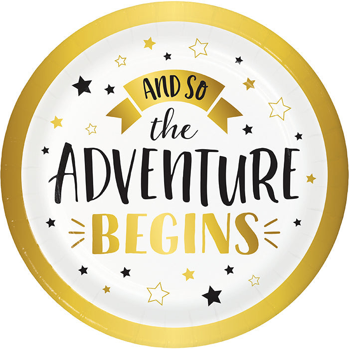 96 Count Bulk Adventure Begins Dessert Plates | Creative Converting ...
