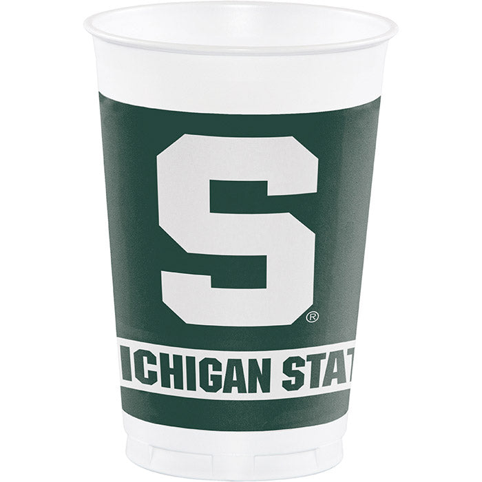 96 Count Bulk Michigan State University 20 oz Plastic Cups | Creative ...