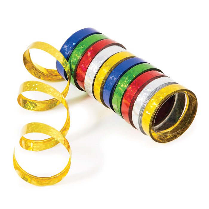 6 Count Bulk Multicolor Holographic Serpentine Streamers | Creative ...