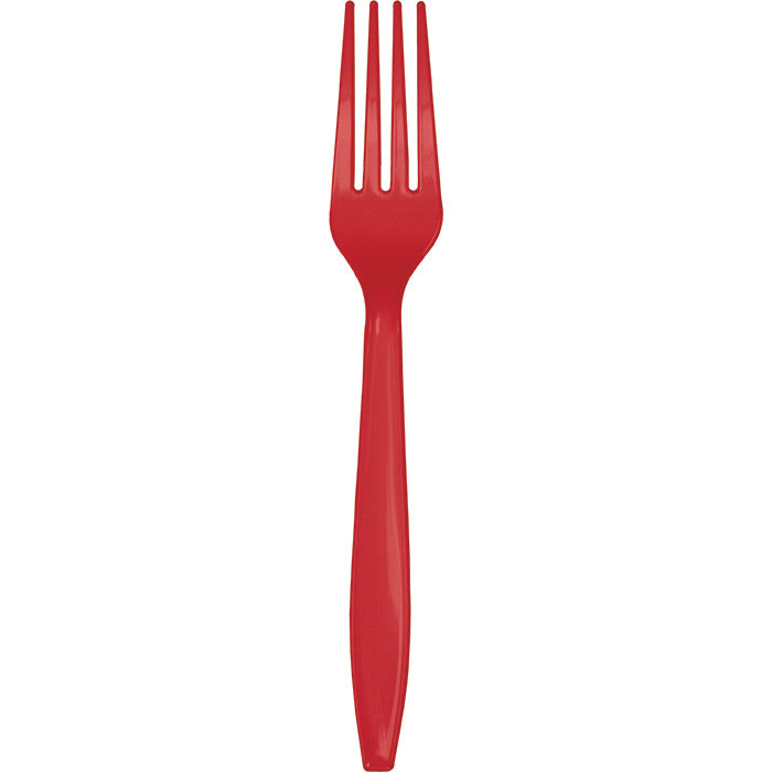 600 Count Bulk Classic Red Plastic Forks | Creative Converting ...